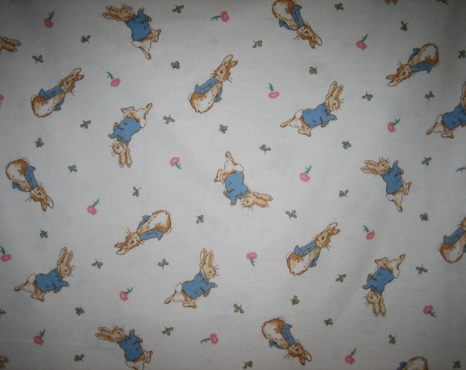 Beatrix Potter Peter Rabbit on White FLANNEL Fabric 18 X 44 Inches - Etsy