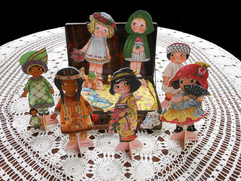 REDUCED PRICE : Very Rare New Paper Dolls Ethnic Panel by Sibling Arts ...