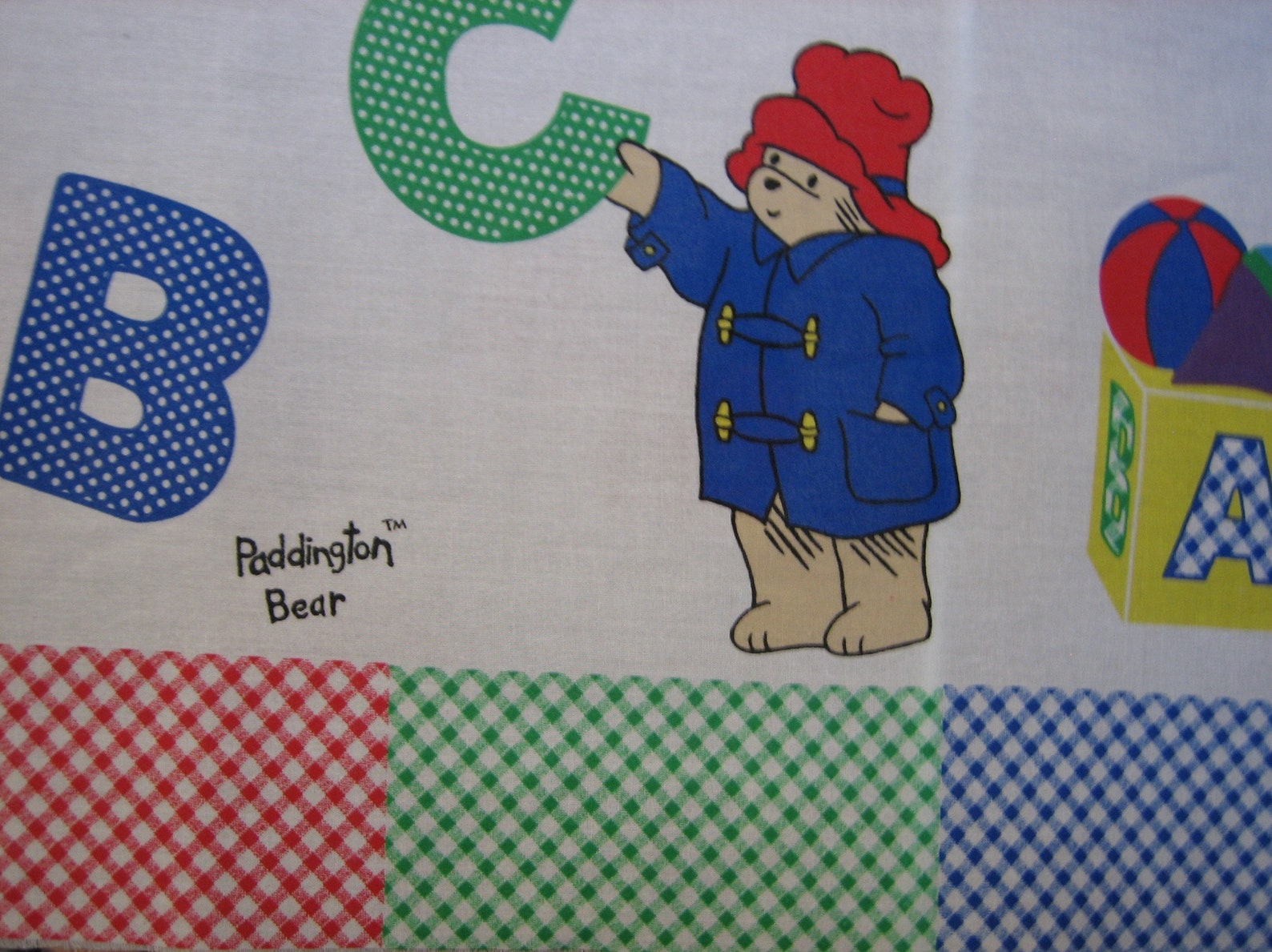 Paddington Bear Alphabet Fabric With Bright ABC Letters 20 X - Etsy