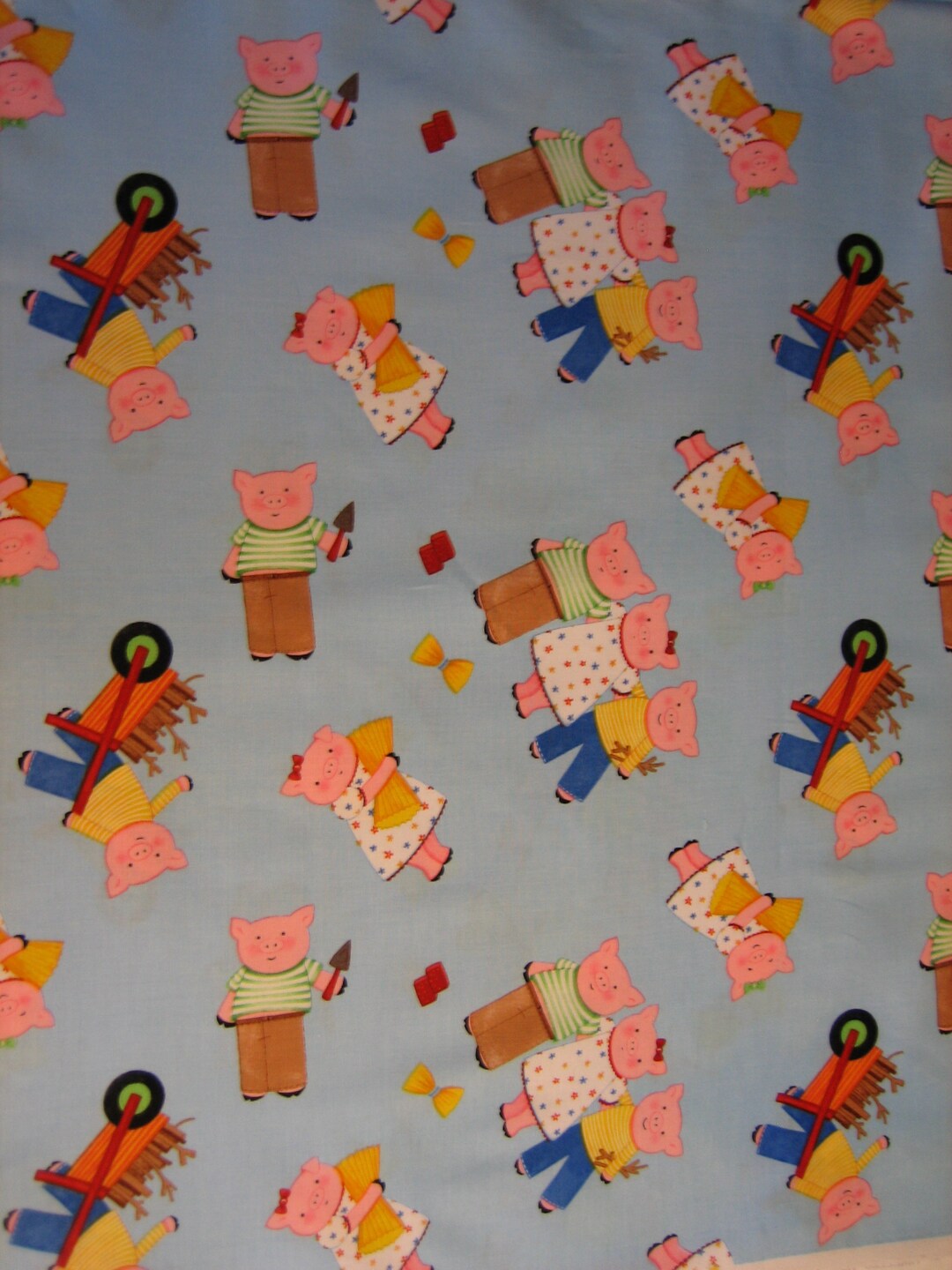 The Three Little Pigs Toss on Blue Kate Honarvar PATT - Etsy