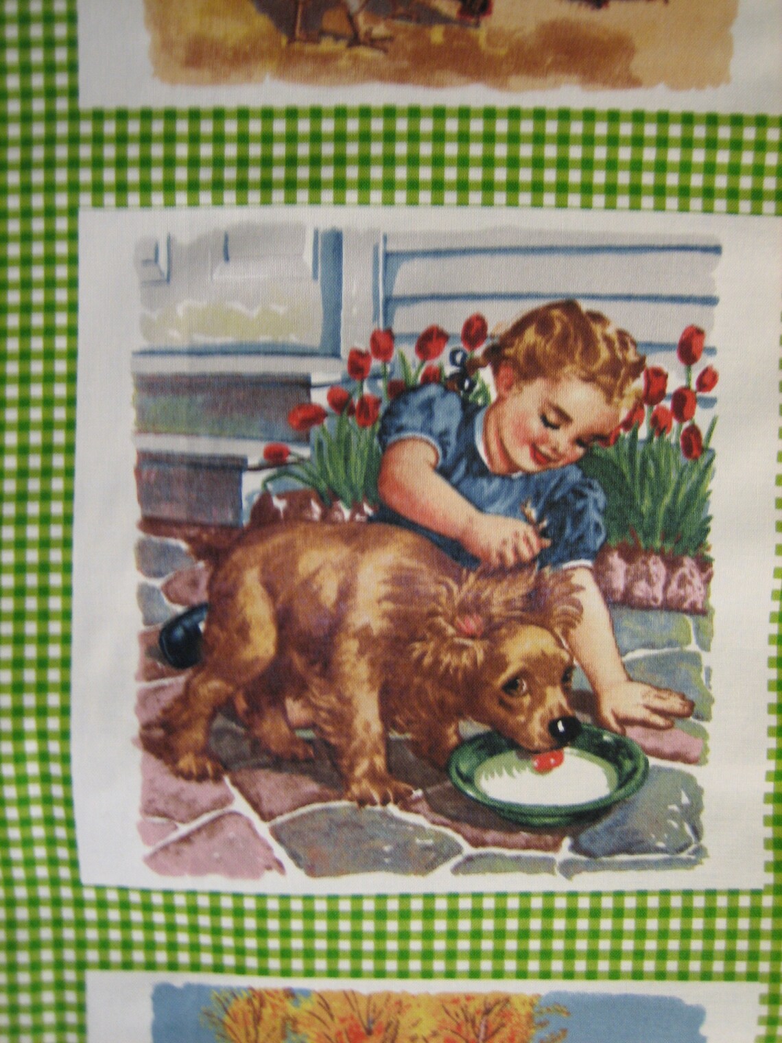 American Jane Potluck Green Farm Panel Sandy Klop for Moda - Etsy