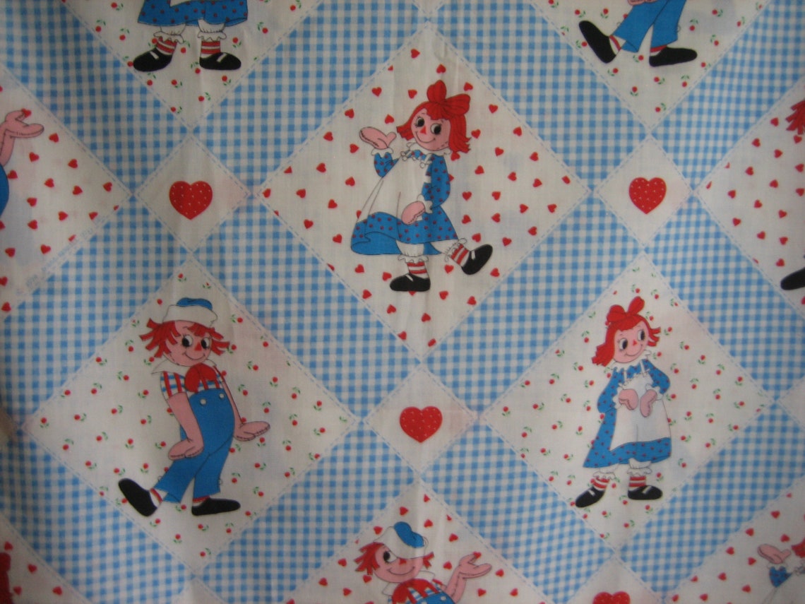 Vintage Raggedy Ann & Andy Fabric Spring Mills Inc. - Etsy