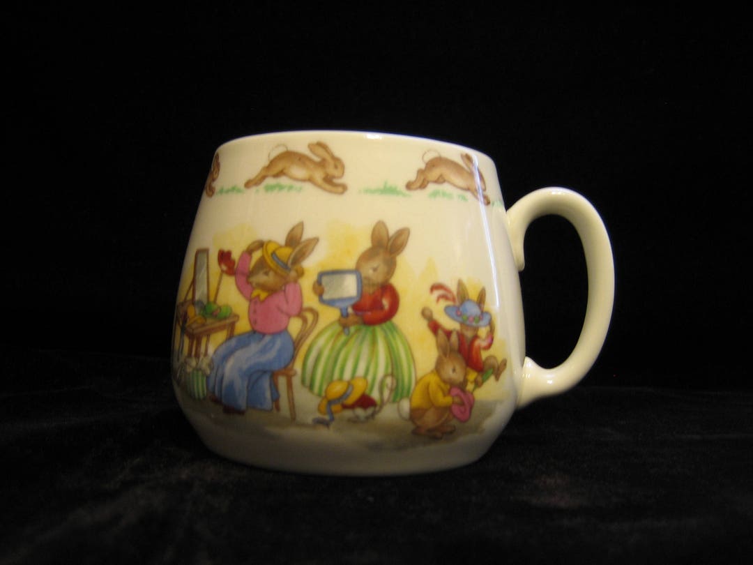 Vintage Bunnykins Don Mug, One Handle, Hat Shop( HW28) / Trying on Hats ...