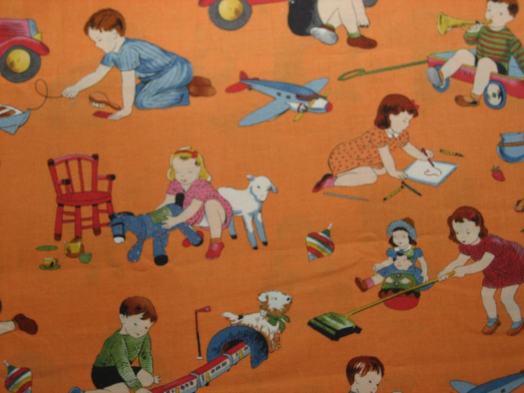 REDUCED PRICE : American Jane Look and Learn Children With Toys Toss on ...