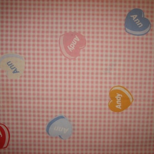 Raggedy Ann & Andy Pink Gingham Candy Heart Fabric (18 X 45 Inches ) - Etsy