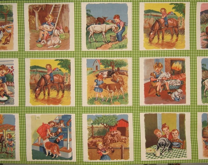 American Jane Potluck ( Green ) Farm Panel Sandy Klop for Moda Patt ...