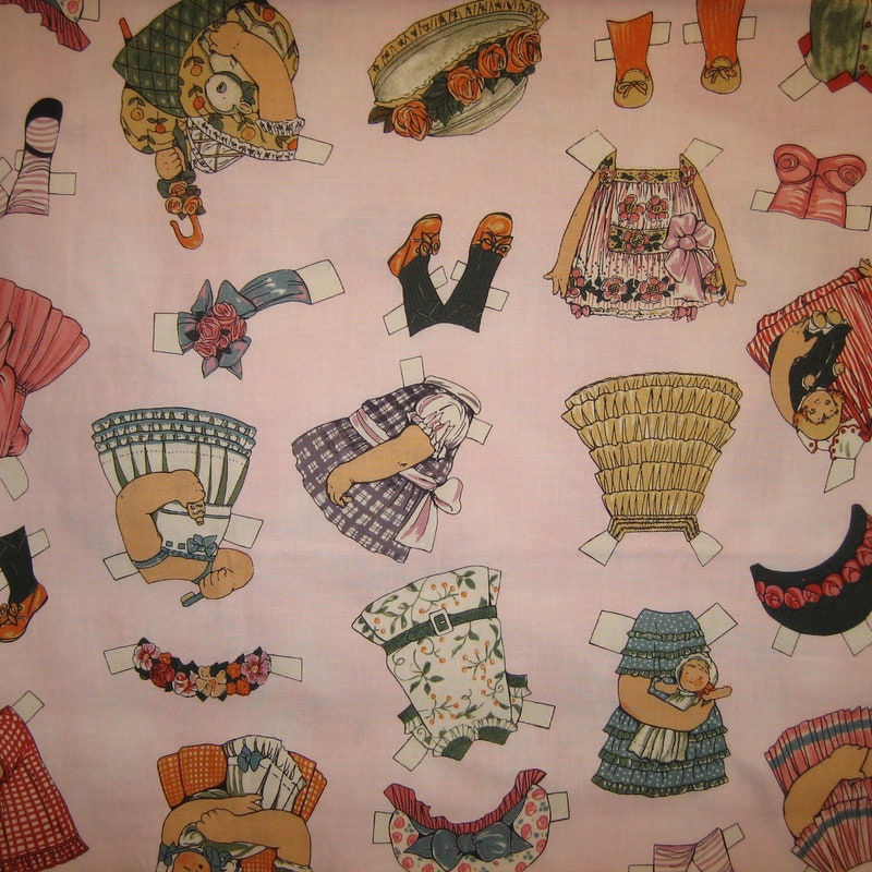 Paper Doll Themed Fabric - Etsy