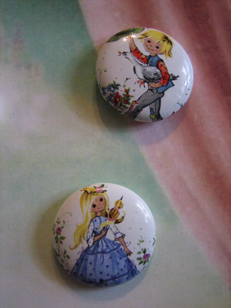 Fairy Tale JHB International Ceramic Buttons Set of 6 1999 | Etsy