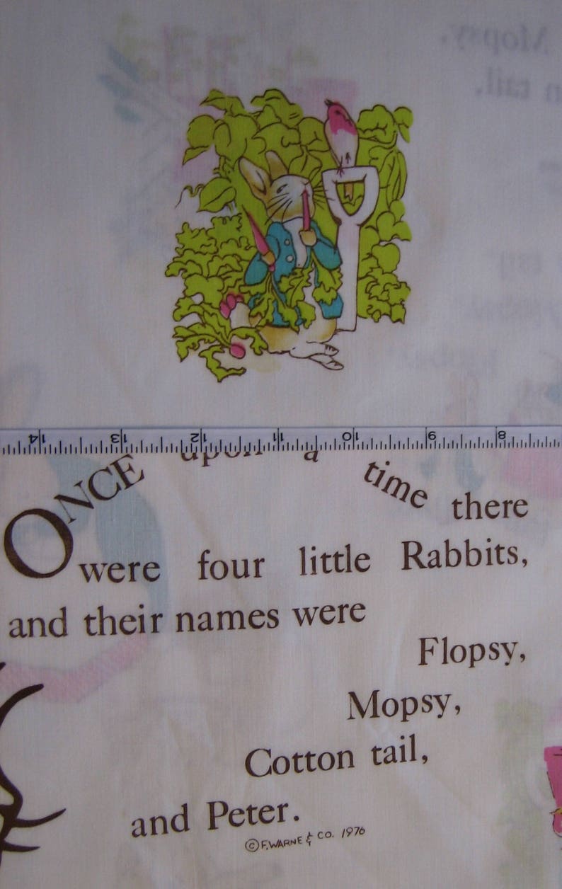 Tale of Peter Rabbit Fabric BTHY Beatrix Potter Frederick | Etsy