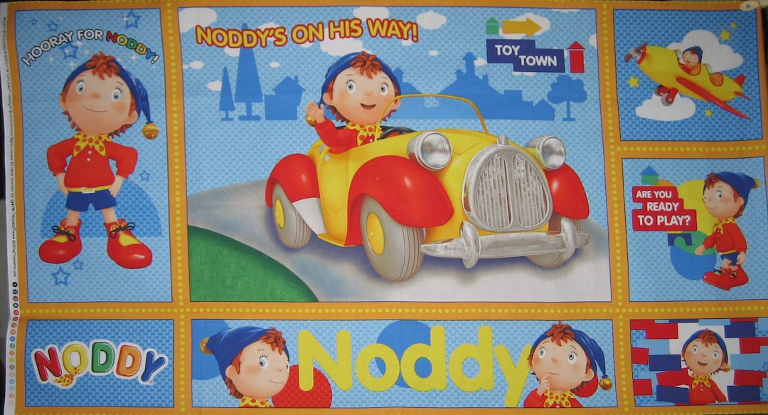 Noddy in Toyland Panel Quilting Treasures, 2010, 23 X 44 Inches - Etsy