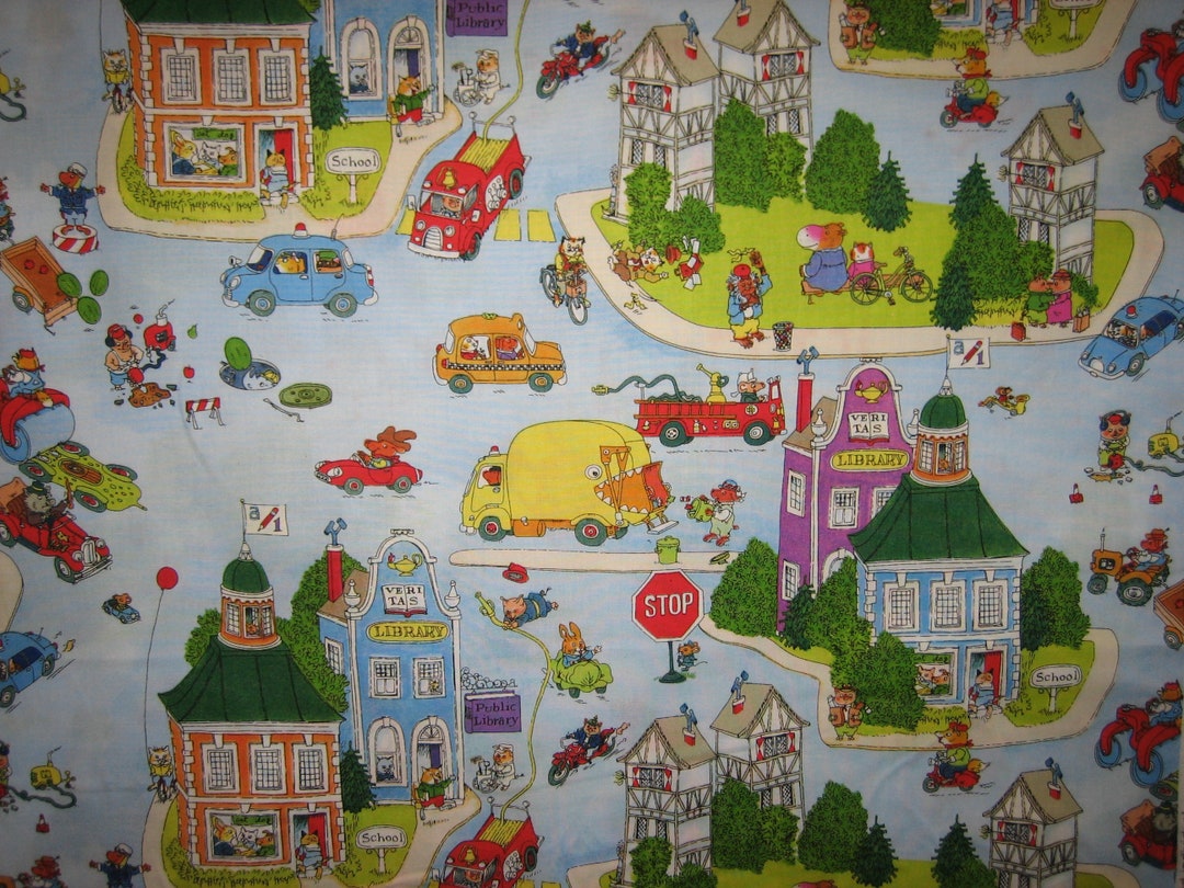 Richard Scarry Busy Town Street Map, Light Blue (VIP Exclusive ) 30 X ...