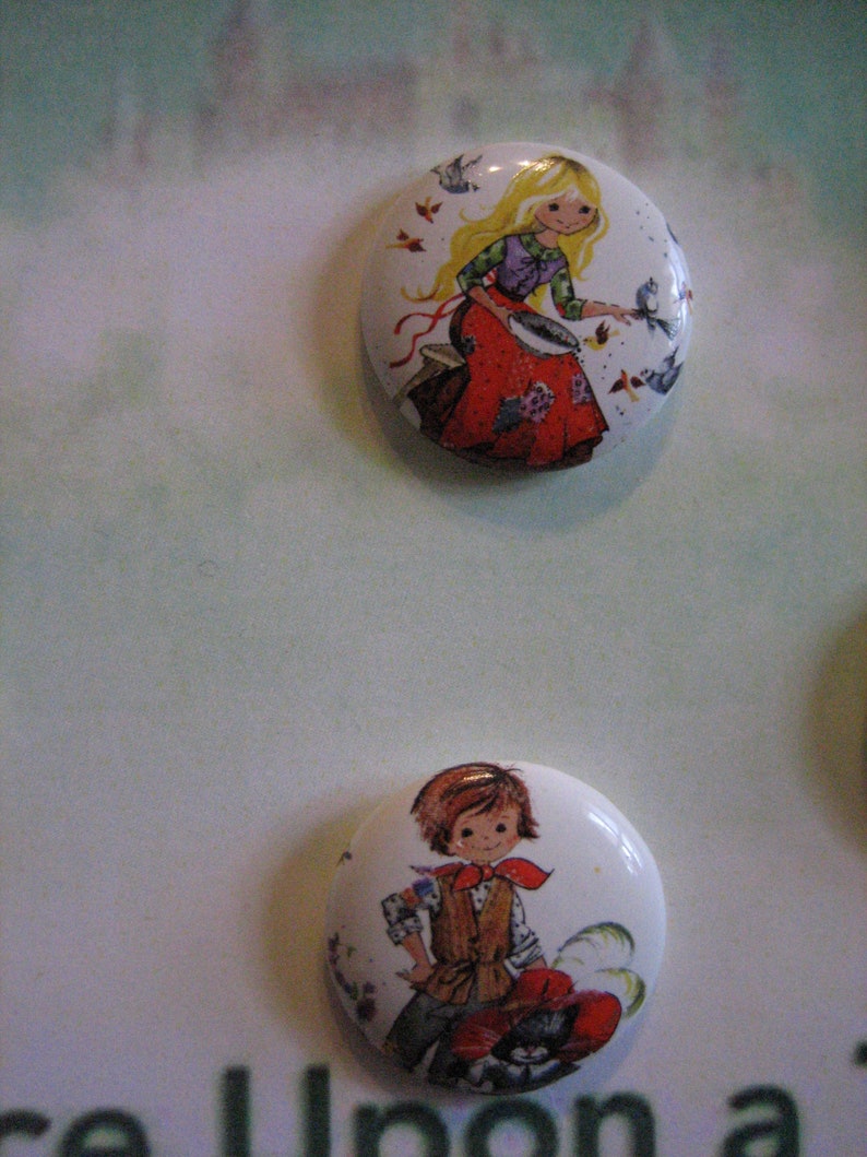 Fairy Tale JHB International Ceramic Buttons Set of 6 1999 | Etsy