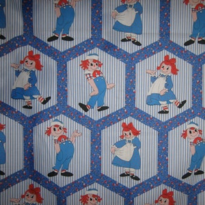 Vintage Raggedy Ann & Andy Fabric Spring Mills, Inc. by the Bobbs ...