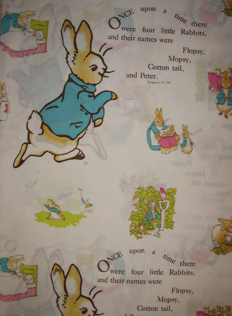 Tale of Peter Rabbit Fabric BTHY Beatrix Potter Frederick | Etsy