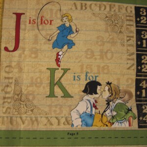 ABC Primer Book Panel Fabric ( Wilmington Prints ) Graphic 45 (40 X 23 ...