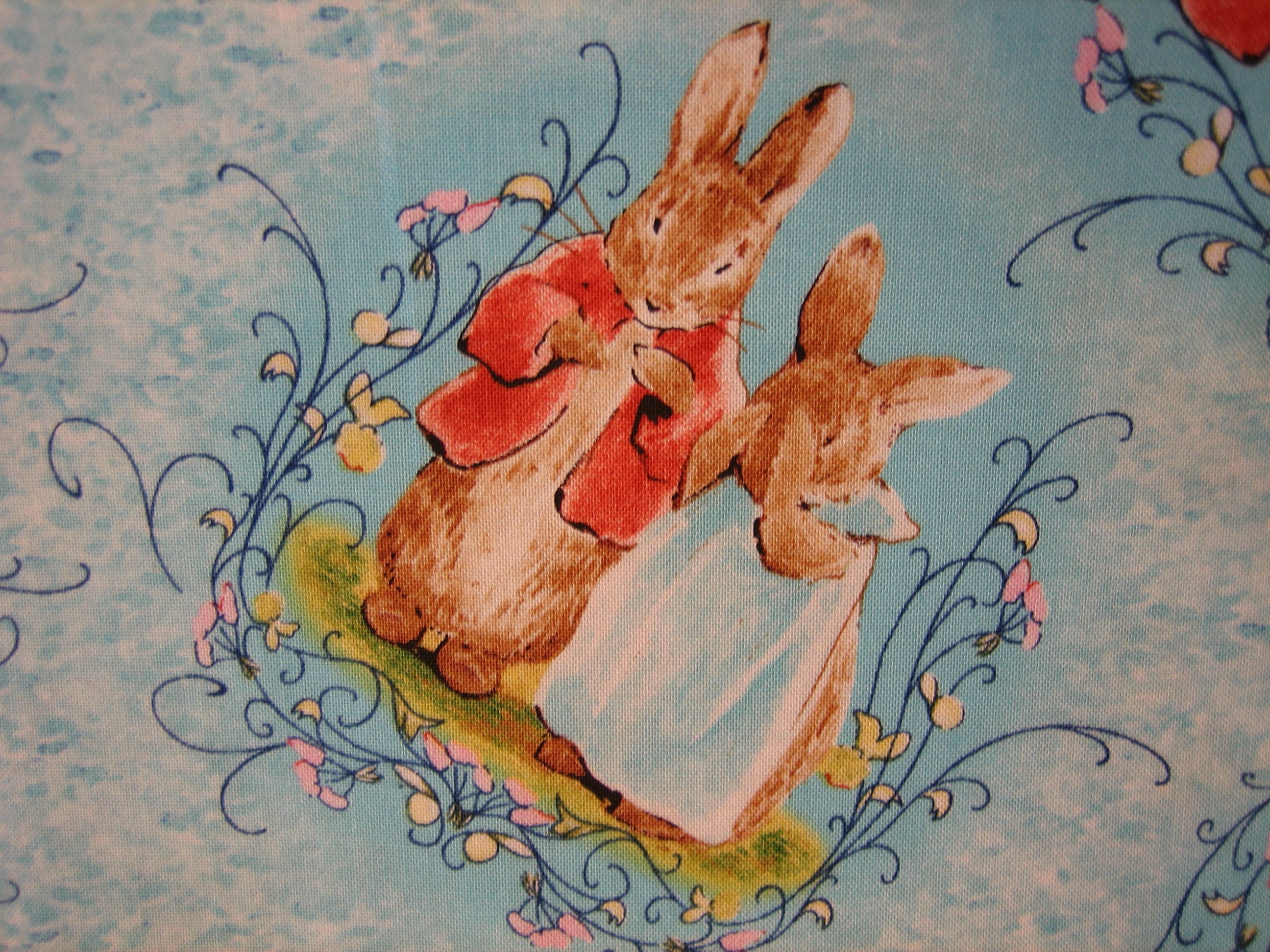 Beatrix Potter Flopsy Bunny Fabric Quilting Treasures BTHY ( 18 X 44 ...