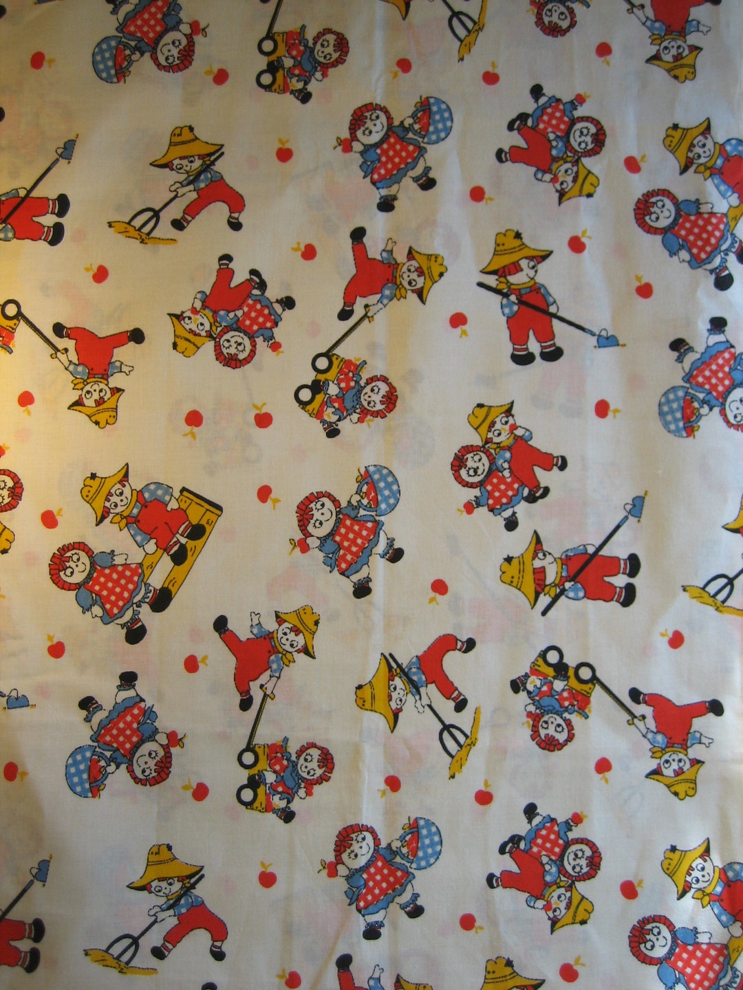 Raggedy Ann and Raggedy Andy Look- Alike Fabric ( 25 X 35 Inches ) on ...
