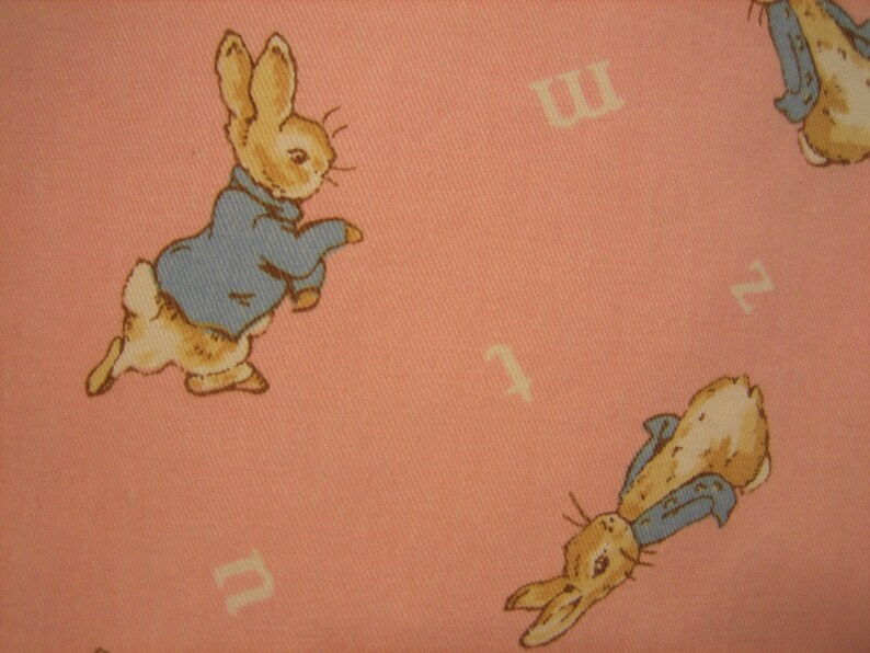 Beatrix Potter Peter Rabbit Canvas/duckcloth Pink Fabric With | Etsy