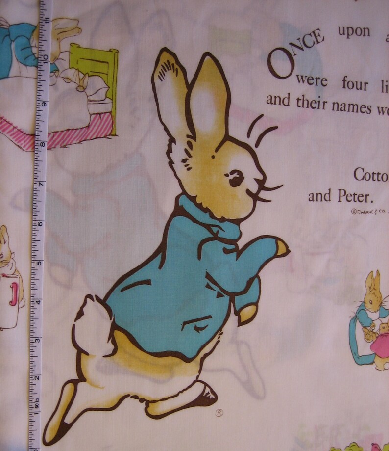Tale of Peter Rabbit Fabric BTHY Beatrix Potter Frederick | Etsy