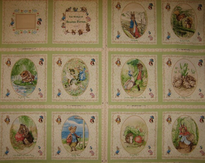 Beatrix Potter Cloth Book Vol 1 Quilting Treasures ( 35 X 42 Inches ...