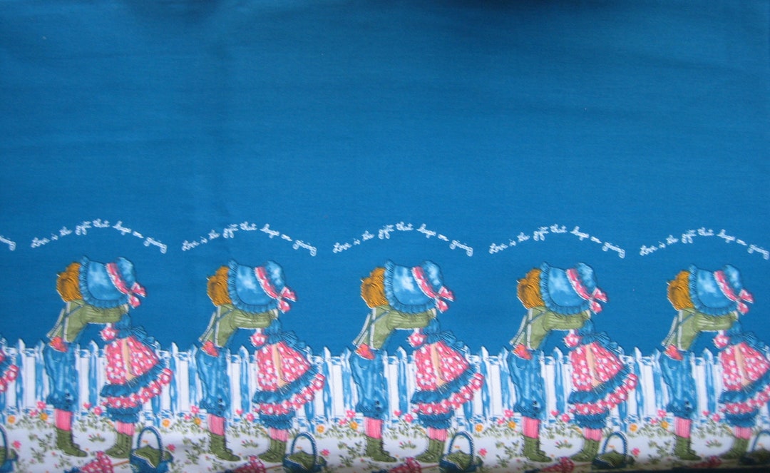 RARE : Holly Hobbie Vintage Border Fabric, Roth Greeting, Manes ( 32 X ...
