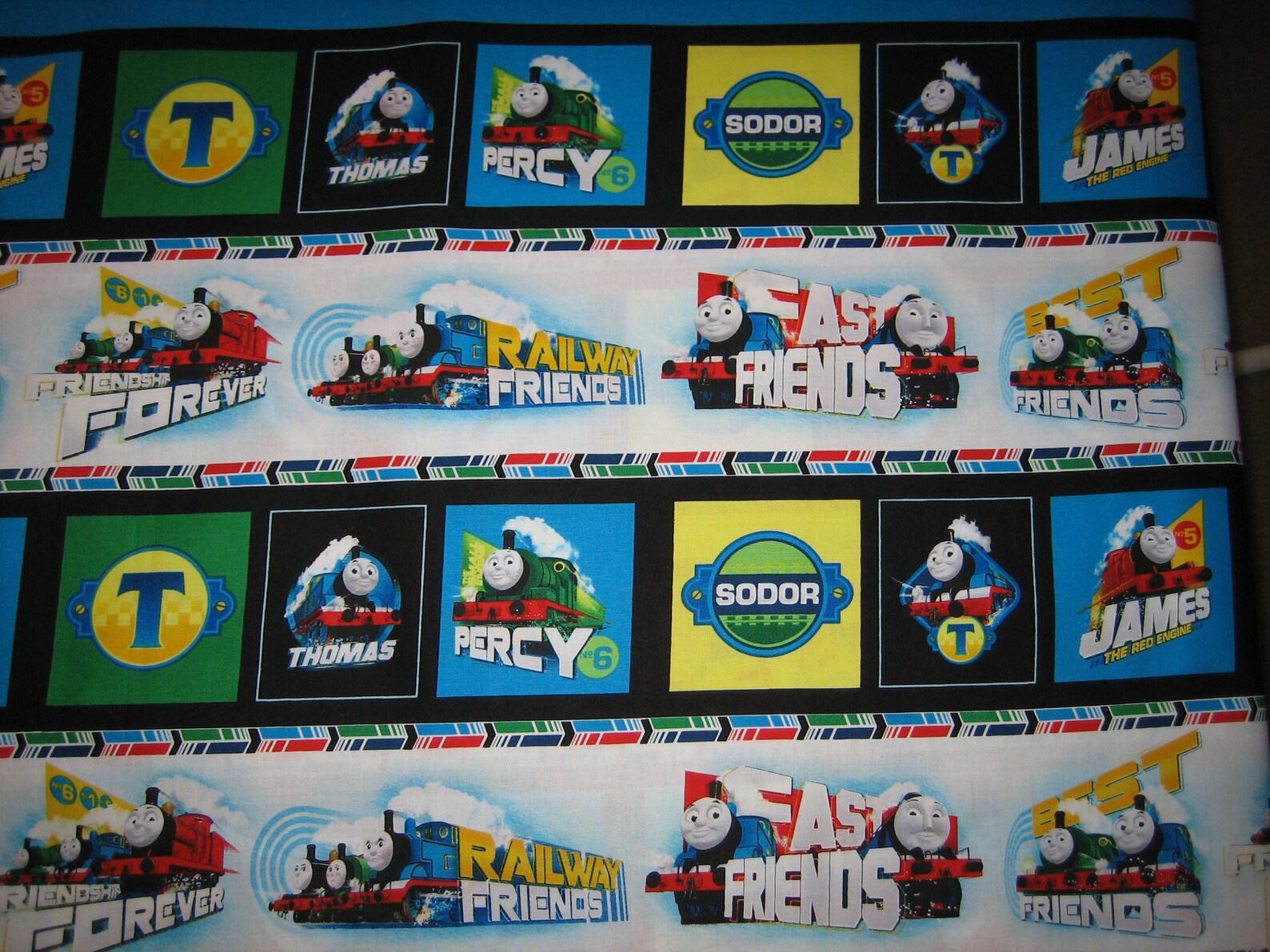 Thomas the Tank Engine Fabric Quilting Treasures 2014 Gullane - Etsy