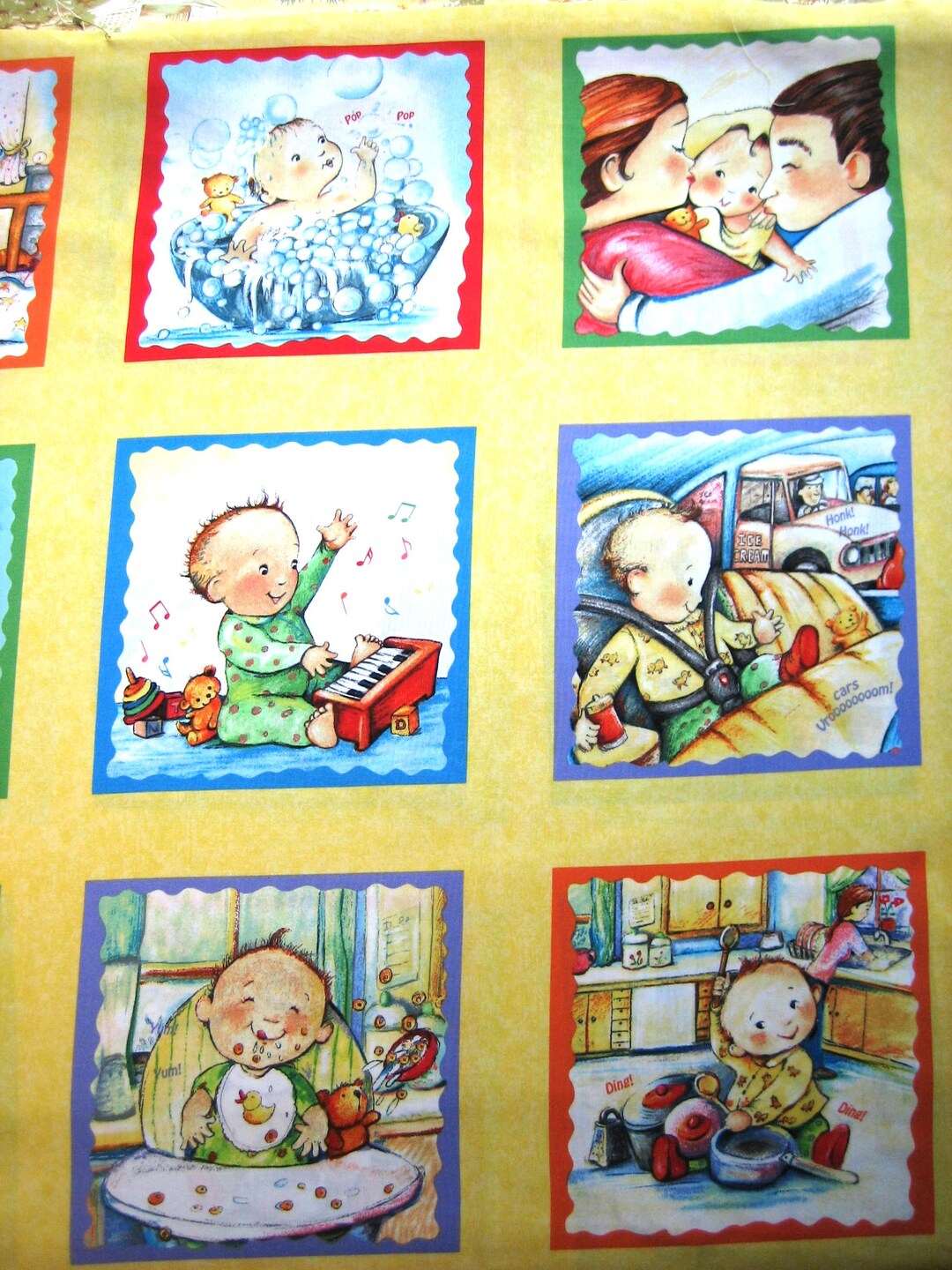 REDUCED PRICE : Baby Sounds Panel Fabric for Elizabeth Studios Joy ...