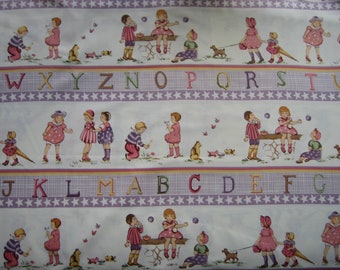 Spring Alphabet Fabric Ditsy Spring Pastel Alphabet by - Etsy