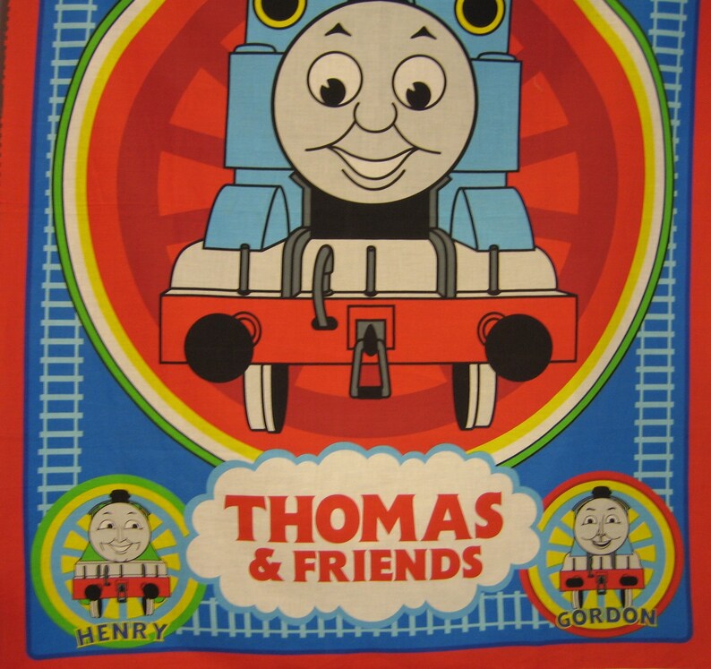 REDUCED PRICE : Thomas the Tank Engine Fabric Panel ( 2005 ) 42 X 32 ...