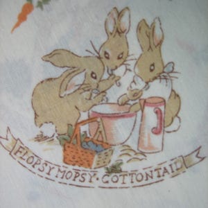 RARE, REDUCED PRICE : Beatrix Potter Fabric Characters , Cream ...