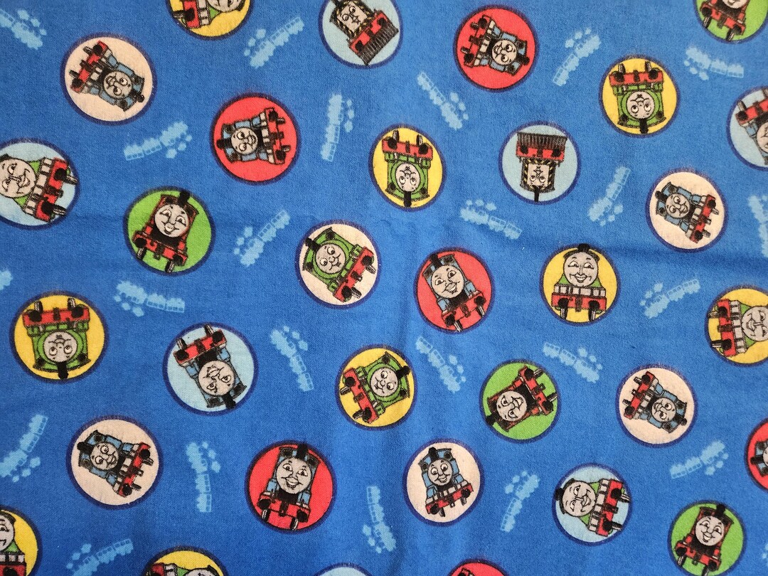 Thomas the Tank Engine & Friends FLANNEL Fabric 2005, Gullane Ltd, VIP ...