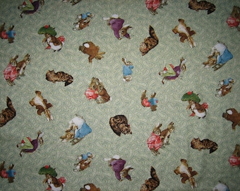 Beatrix Potter Peter Rabbit on White FLANNEL Fabric 18 X 44 Inches - Etsy