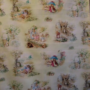 Beatrix Potter Characters Quilting Treasures Fabric 2006 on Mint ( 18 X ...