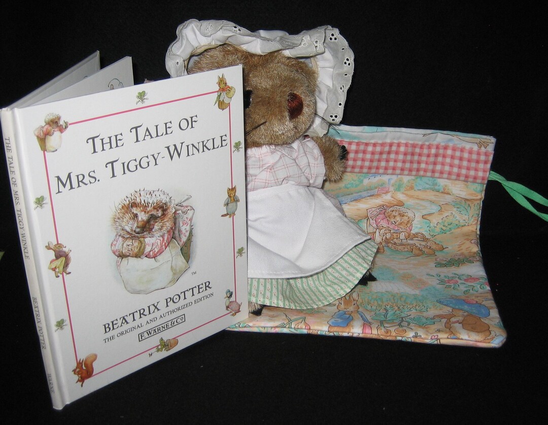 Vintage EDEN Mrs Tiggy- Winkle Plush Toy ( 1980s ), Book ( 1996 ) and ...