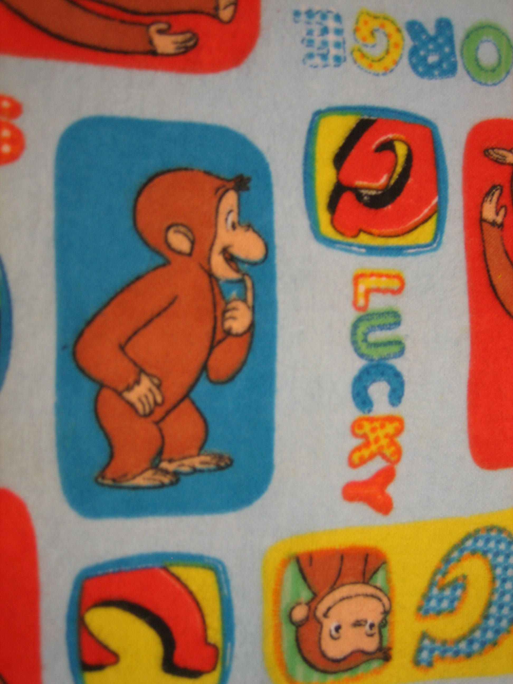 Curious George Patch CG TV Flannel CP26594 Springs Creative - Etsy UK