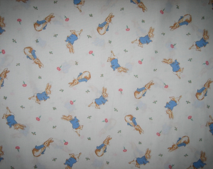 Beatrix Potter Peter Rabbit on White FLANNEL Fabric 18 X 44 Inches - Etsy