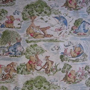 Pooh Bear A Day in the Park, Full Color Toile Fabric CP9903 ( Springs ...