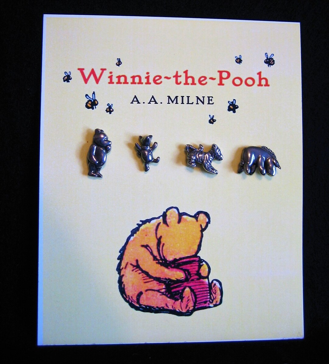 Classic Winnie the Pooh Pewter Buttons ( Set of 4 ) Danforth Pewterers ...