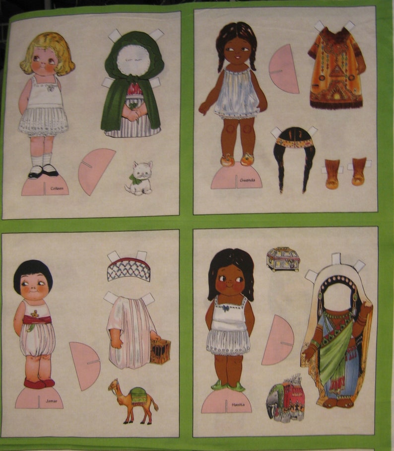 REDUCED PRICE : Very Rare New Paper Dolls Ethnic Panel by Sibling Arts ...
