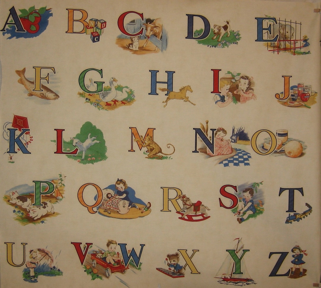 Alphabet Panel ( ABC ) by Moda 26 Letters ( 24 Length X 28 "wide ) - Etsy