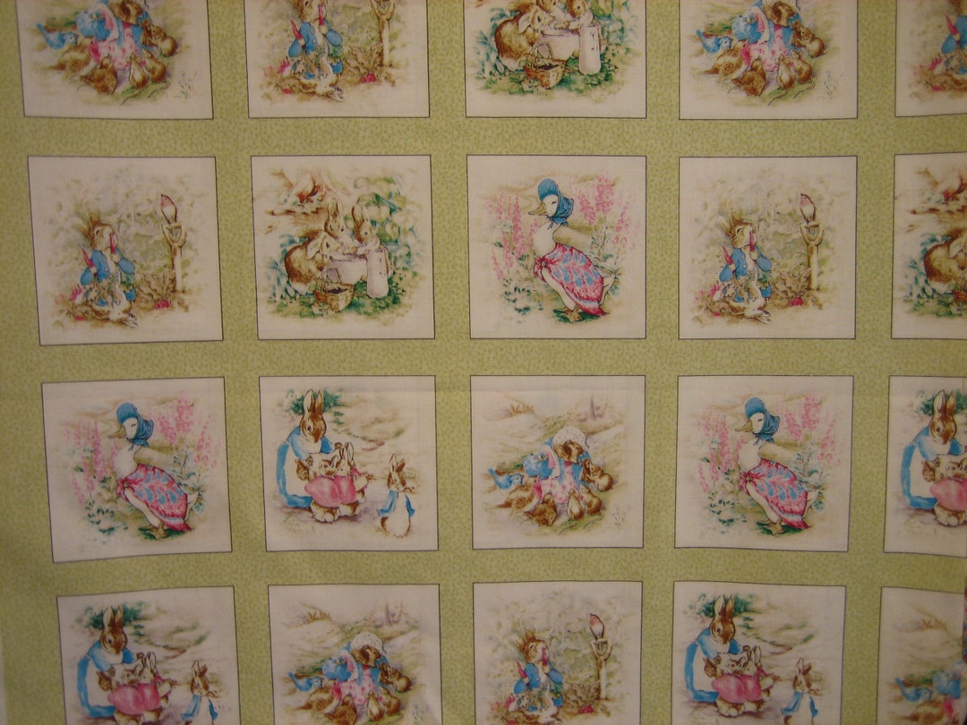 Beatrix Potter Characters in Squares Quilting Treasures F Warne & Co ...