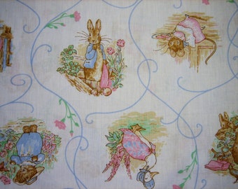 Beatrix Potter Peter Rabbit on White FLANNEL Fabric 18 X 44 Inches - Etsy