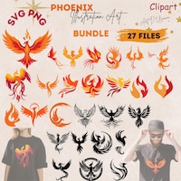Simple Phoenix Bird Design 2 | Svg Png Dxf Eps Pdf | Vector Graphics ...