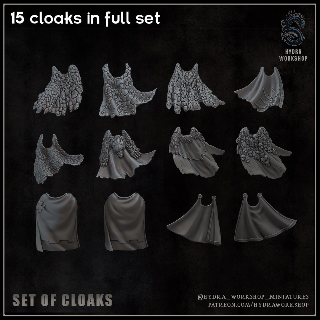 Set of Cloaks (hydra Workshop) 40k Sci-fi Medieval Grimdark Conversion ...