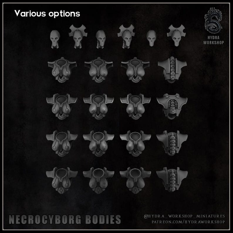 Necrocyborg Female & Male Bodies Bits (hydra Workshop) 40k Sci-fi ...