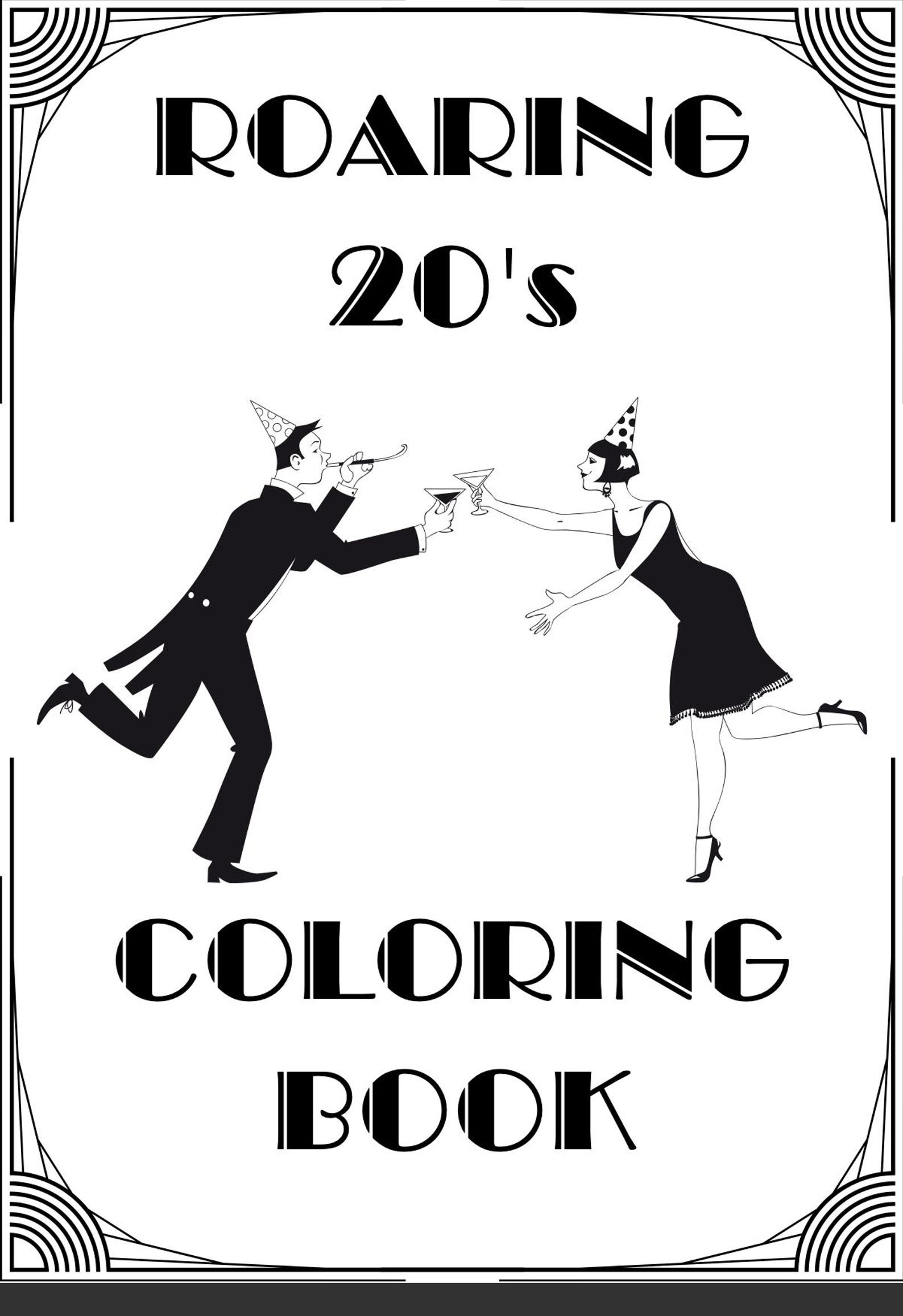 Roaring 20's Coloring Book | 1920's | Coloring Pages | Vintage | Anti ...