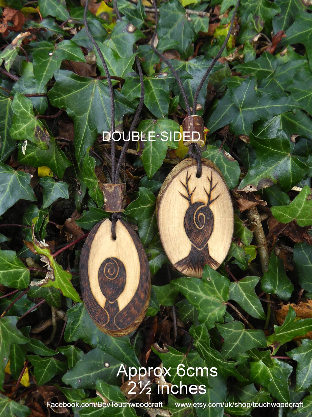 Cernunnos Gaia Doublesided Ash Pendant Talisman Amulet Goddess Green ...