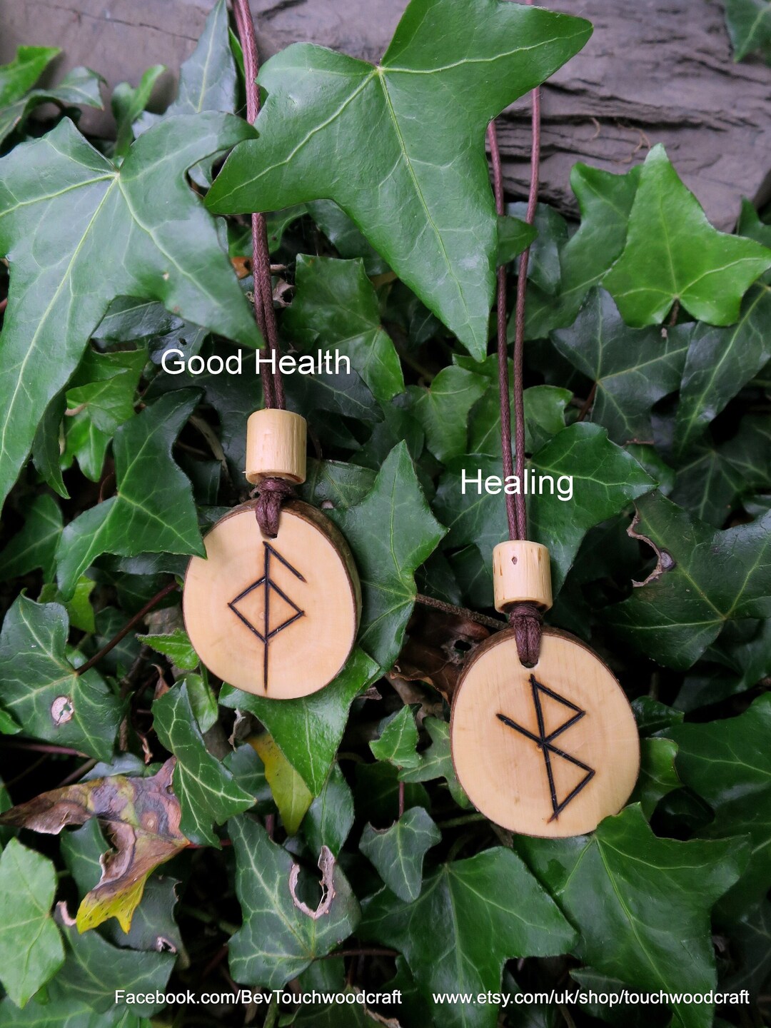 Good Health Healing Pendant Amulet Talisman Rune Charm Ash Hand Crafted ...