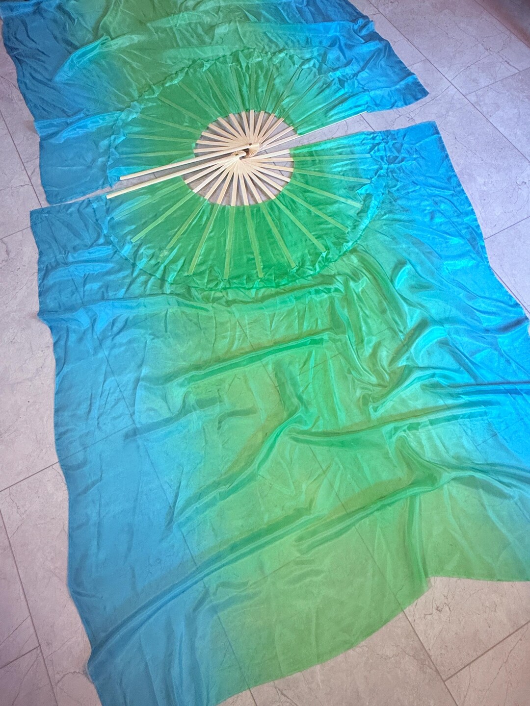 Sea Witch Silk Fans Set - Ethereal Size - Large Staves - Ready to Ship ...