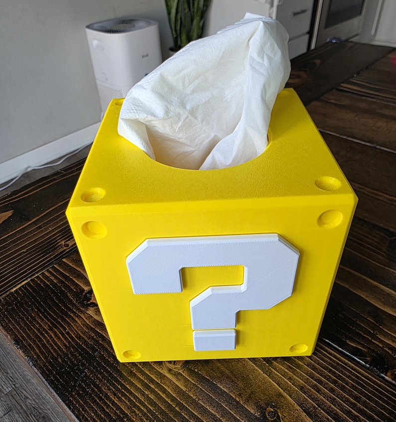 Super Mario “?” Block Tissue Holder – Geeky Home Décor - Etsy